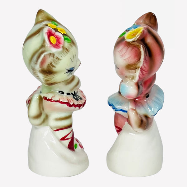 Vintage Anthropomorphic PY Japan Ballerina Cat Salt & Pepper 1950s MCM ...